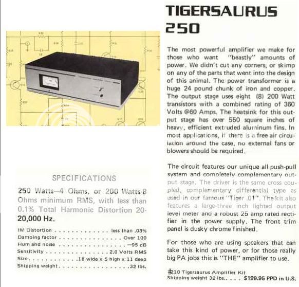 Tigersaurus 250 Scan | Audiokarma Home Audio Stereo Discussion Forums