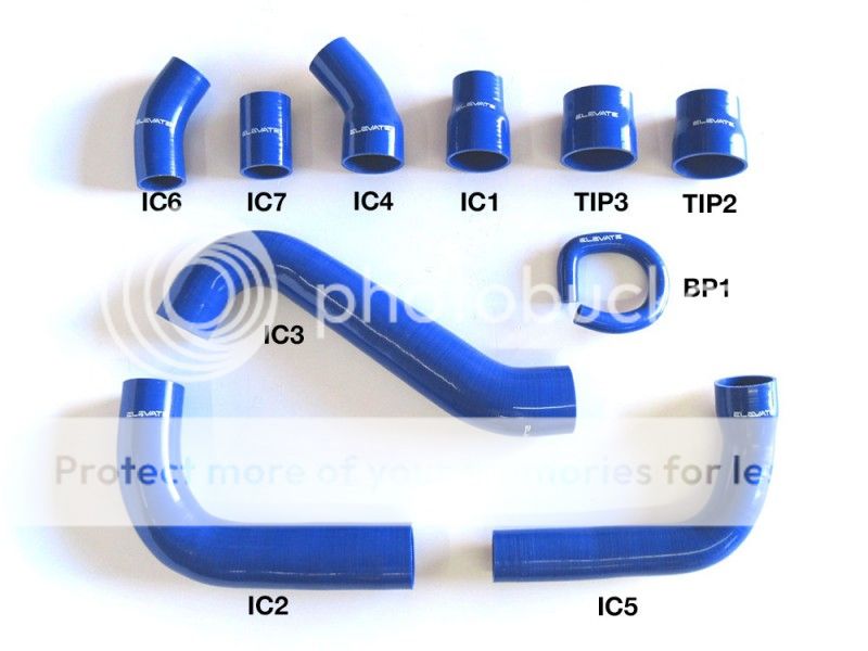 Elevate Volvo S40 T5 Silicone Hose #TIP3 Elevate Turbo Intake Pipe to ...